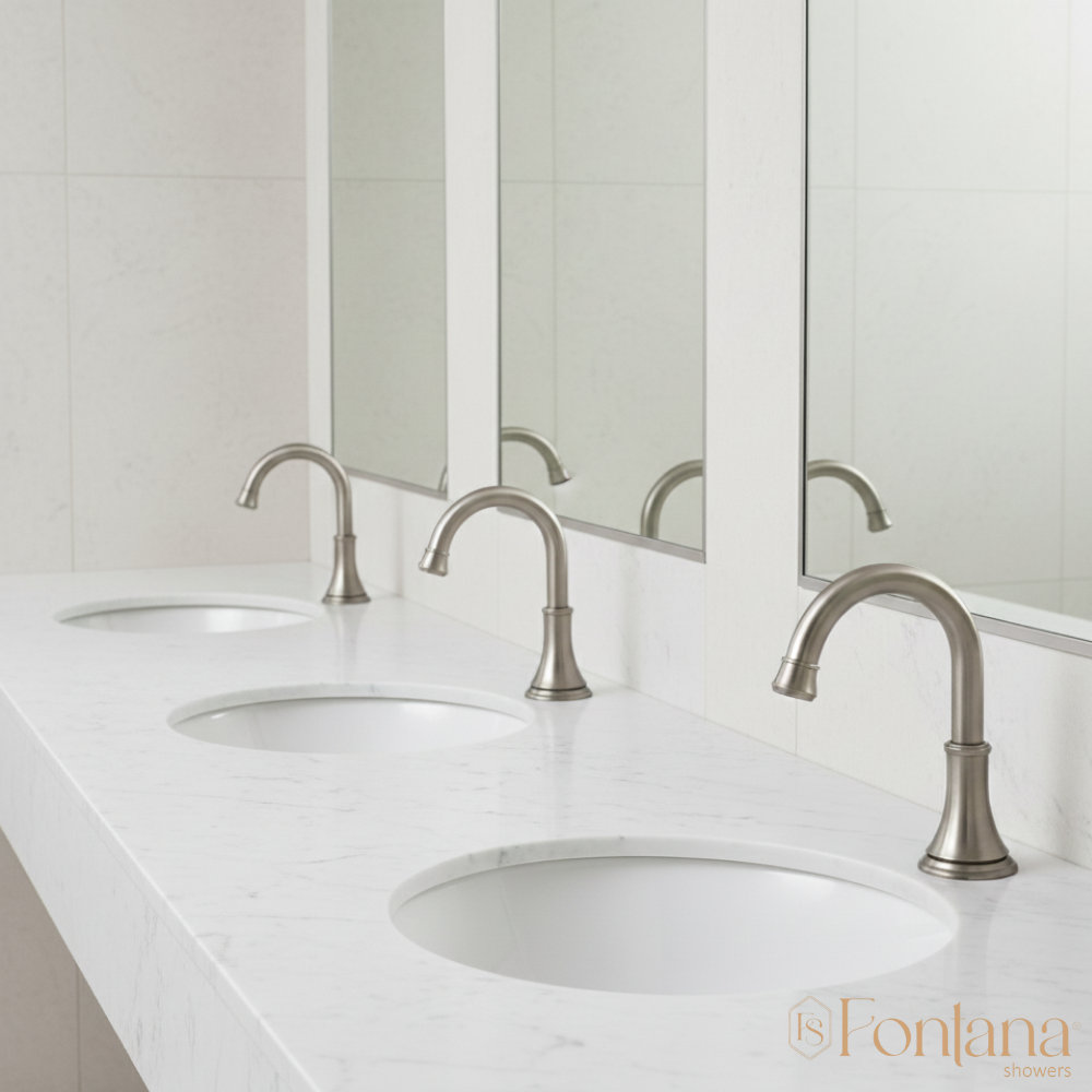 FontanaShowers Fontana d'Azur Brushed Gold Automatic Hands-Free Smart ...