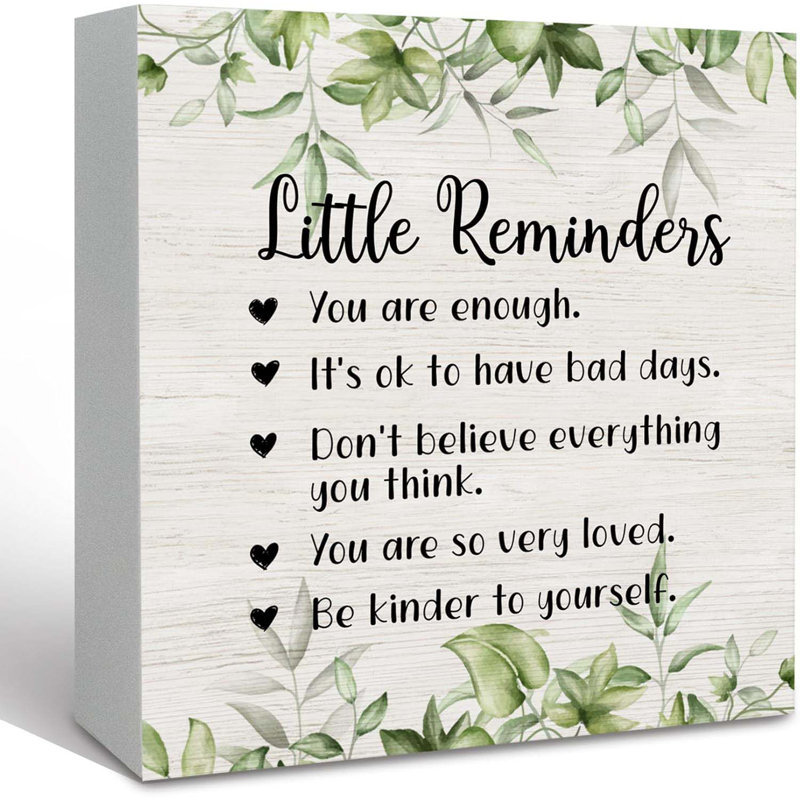 Ophelia & Co. Office Little Reminders You Are Enough Sign, Motivational ...