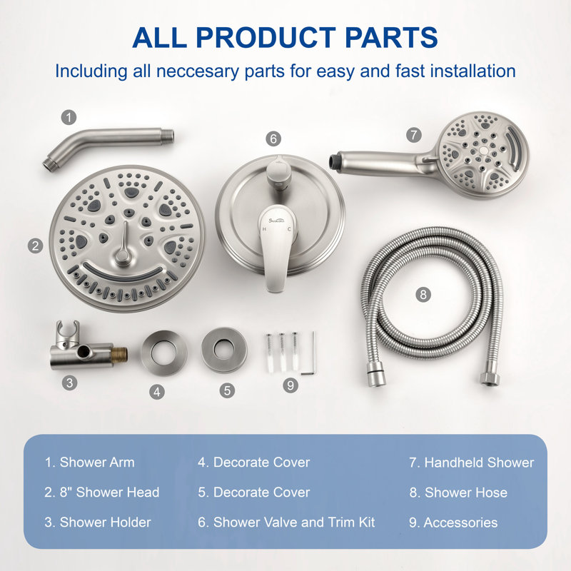 SHAMANDA Shower Faucet with Rough in-Valve & Reviews | Wayfair