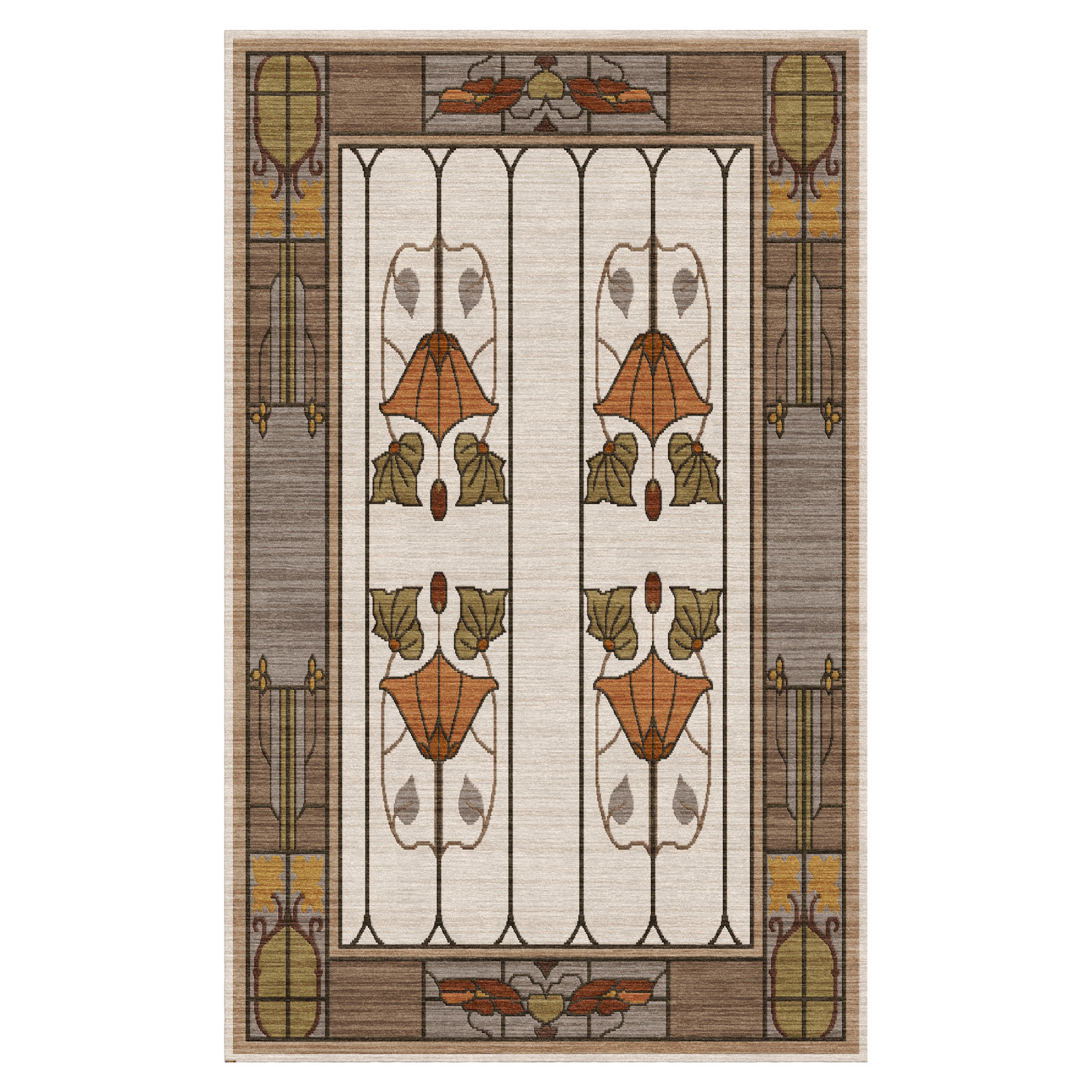 Stickley Garden Window Rug, Ivory | Perigold
