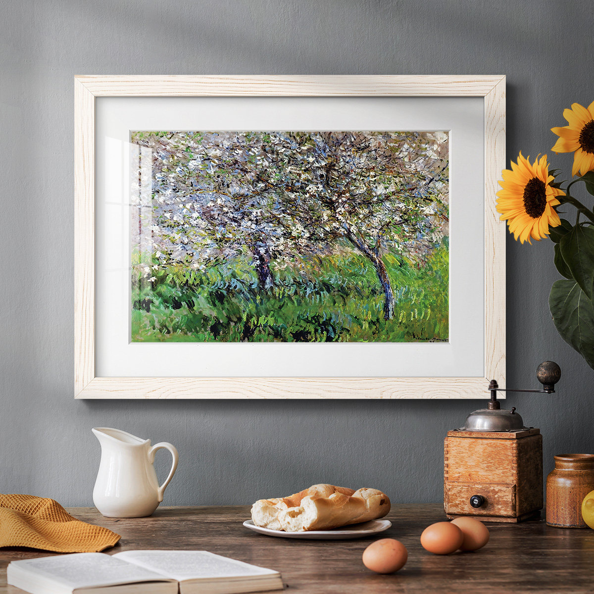 Vault W Artwork " Apple Trees In Bloom At Giverny, 1900 " on Paper ...