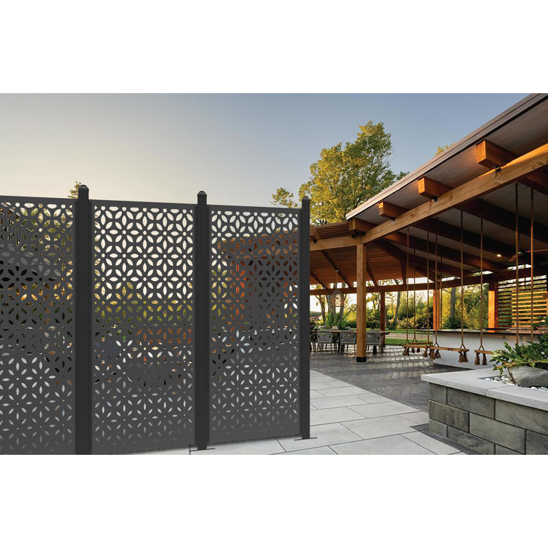 e-Joy 70 in. H x 35 in. W x 0.4 in. D Composite Decorative Privacy ...
