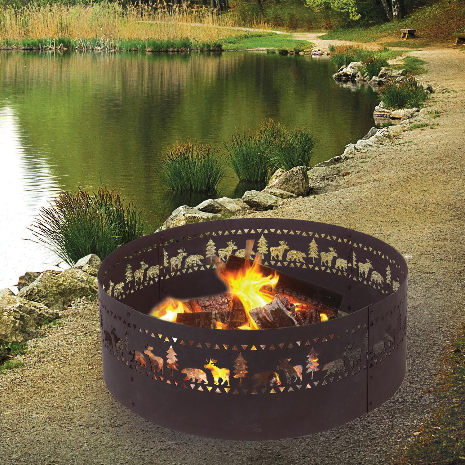 DeckMate Outdoor Ring Fire Pit Ring Camping Cookware | Wayfair