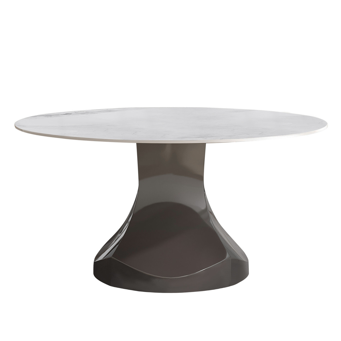 Ivy Bronx Grayish White Slate Dining Table with Pedestal Base | Wayfair