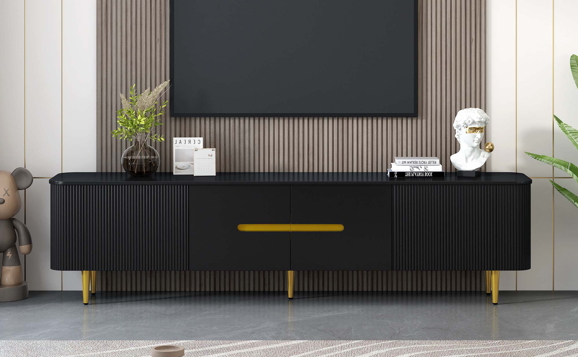 Mercer41 78.7''Minimalist TV Stand For Tvs Up To 85 Inches,Modern ...