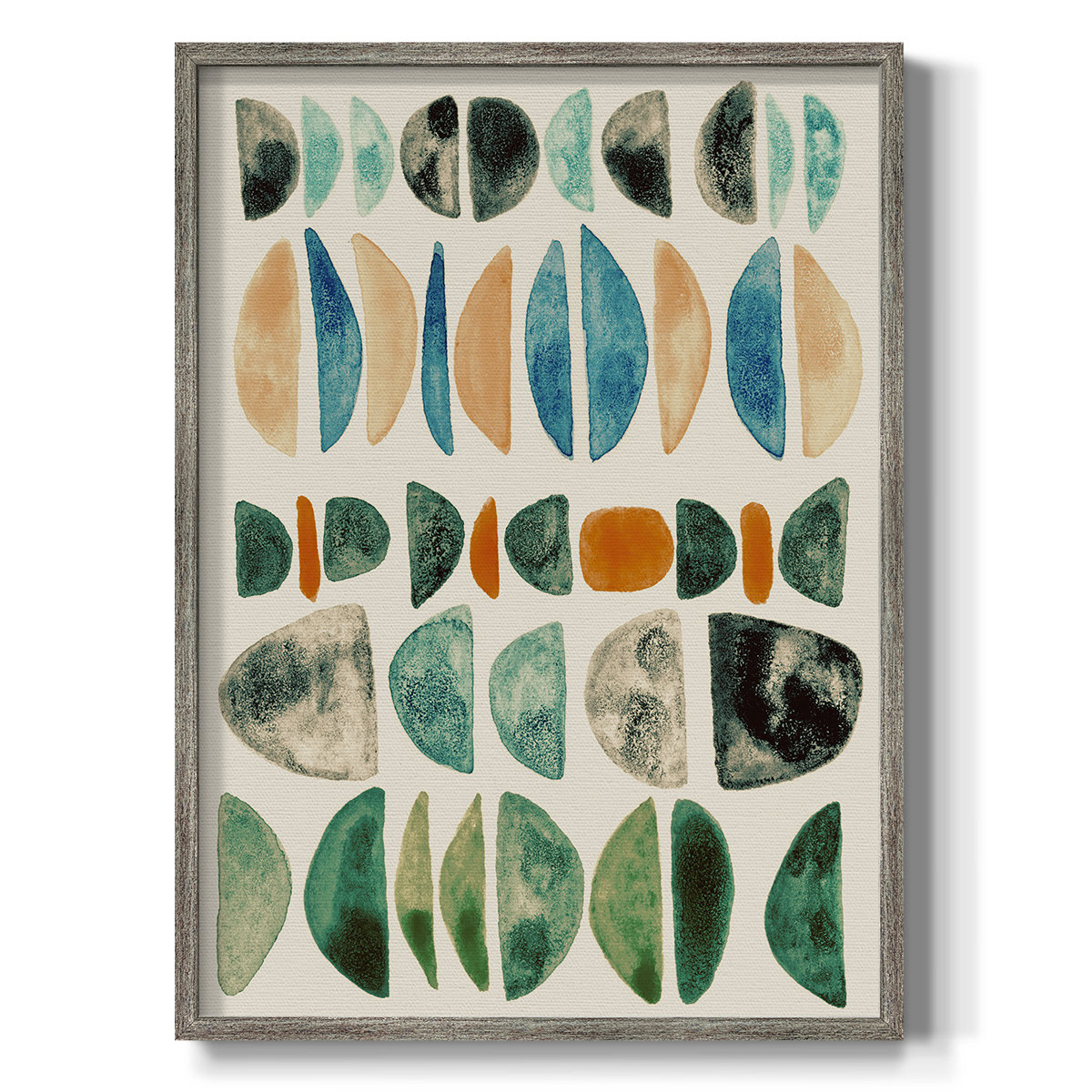 Brayden Studio® Semi Stack II Framed Print - Solid Wood | Wayfair