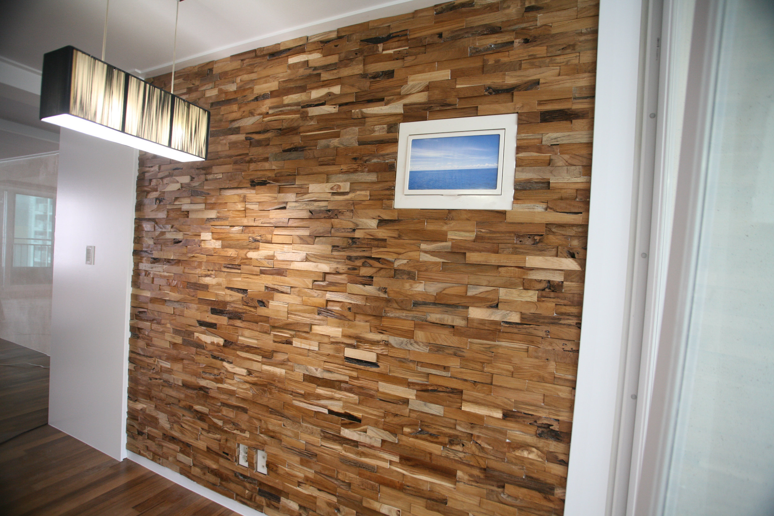 Java Creations Matrix 12" x 48" Reclaimed Engineered Wood Wall Paneling ...
