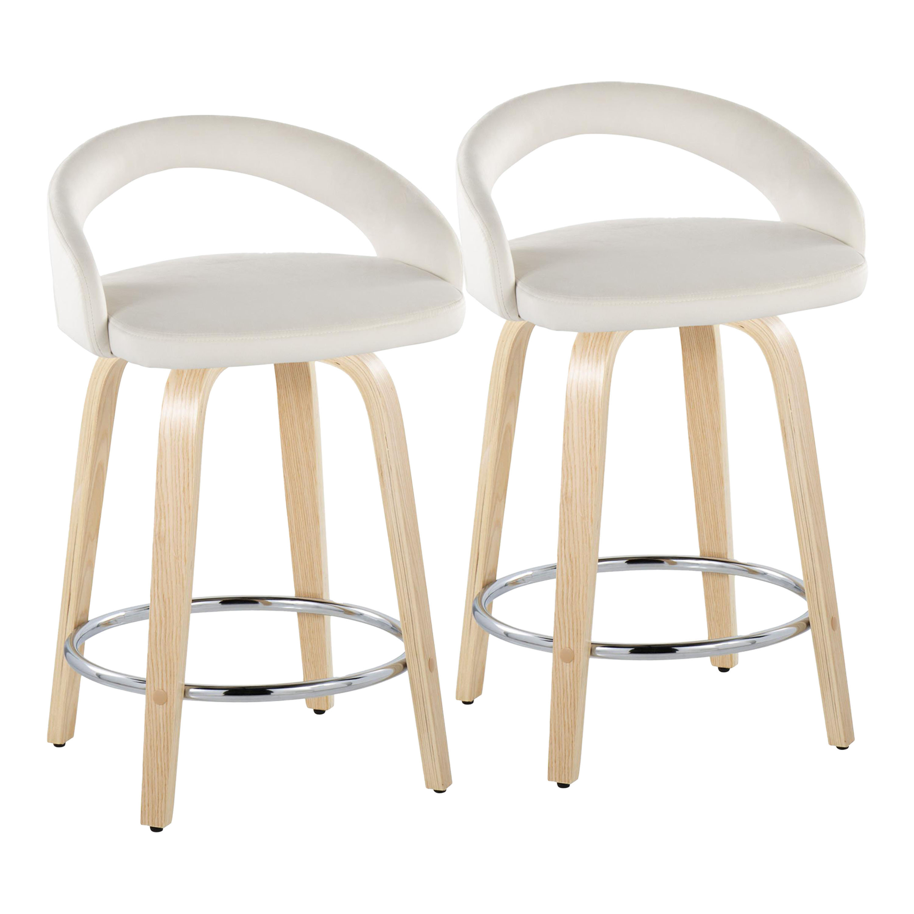 George Oliver Liesl Upholstered 24" Fixed-Height Counter Stool With ...