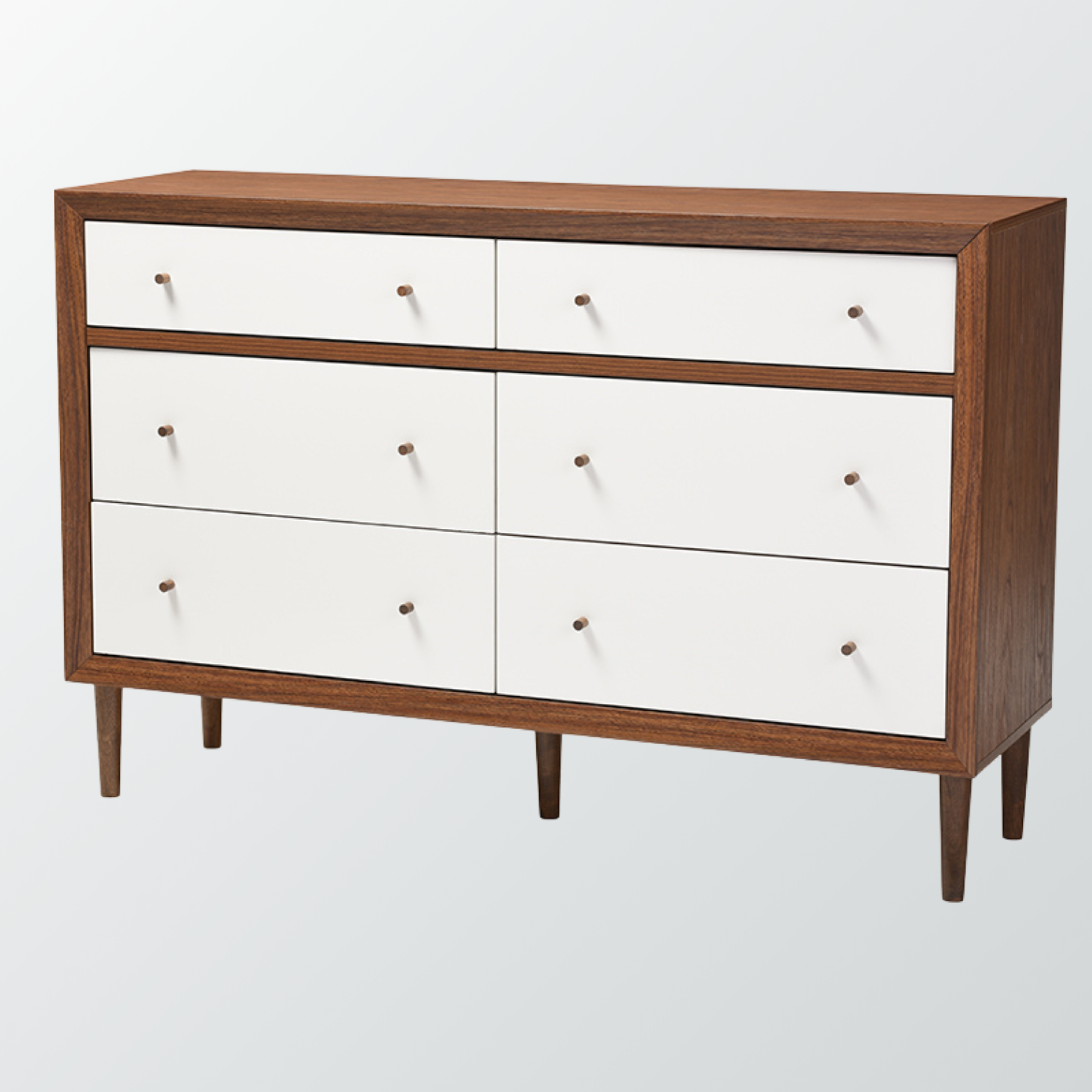 George Oliver Noma 6-drawer storage dresser in mid-century modern ...