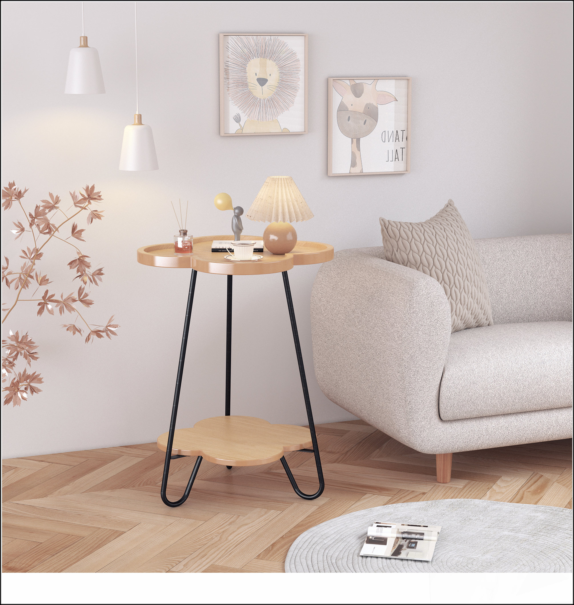 George Oliver Round Accent Side Table Modern End Table Solutions ...