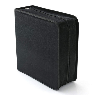 black leather cd case