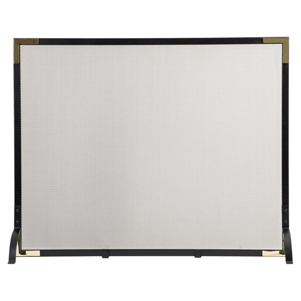 Modern Ember Cecilia Mesh Fireplace Screen with Durable Single Panel ...