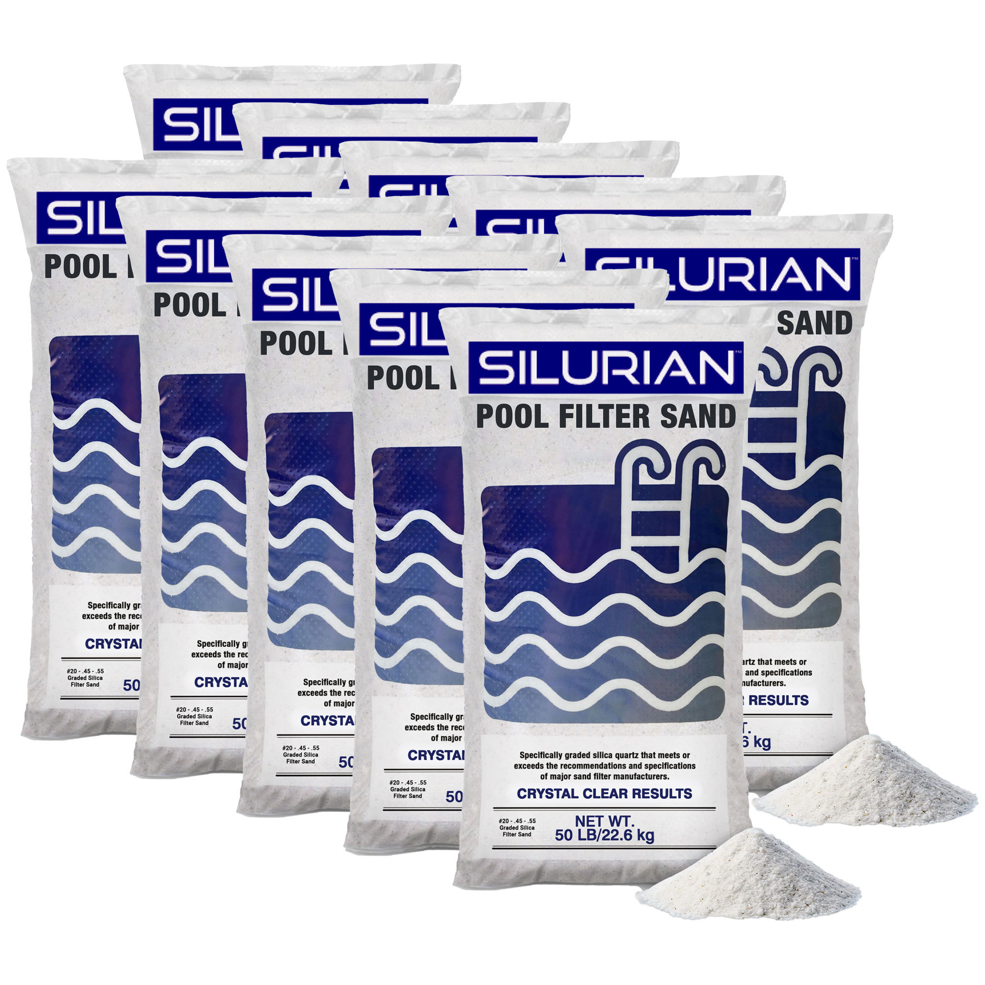 U.S. Silica 10 Pack SILURIAN 20 Grade Pool Filter Sand for Optimal ...