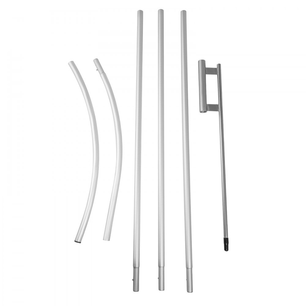 Latitude Run® Advertising Flag Pole, 3 x Feather Flag Bundles, 16ft ...