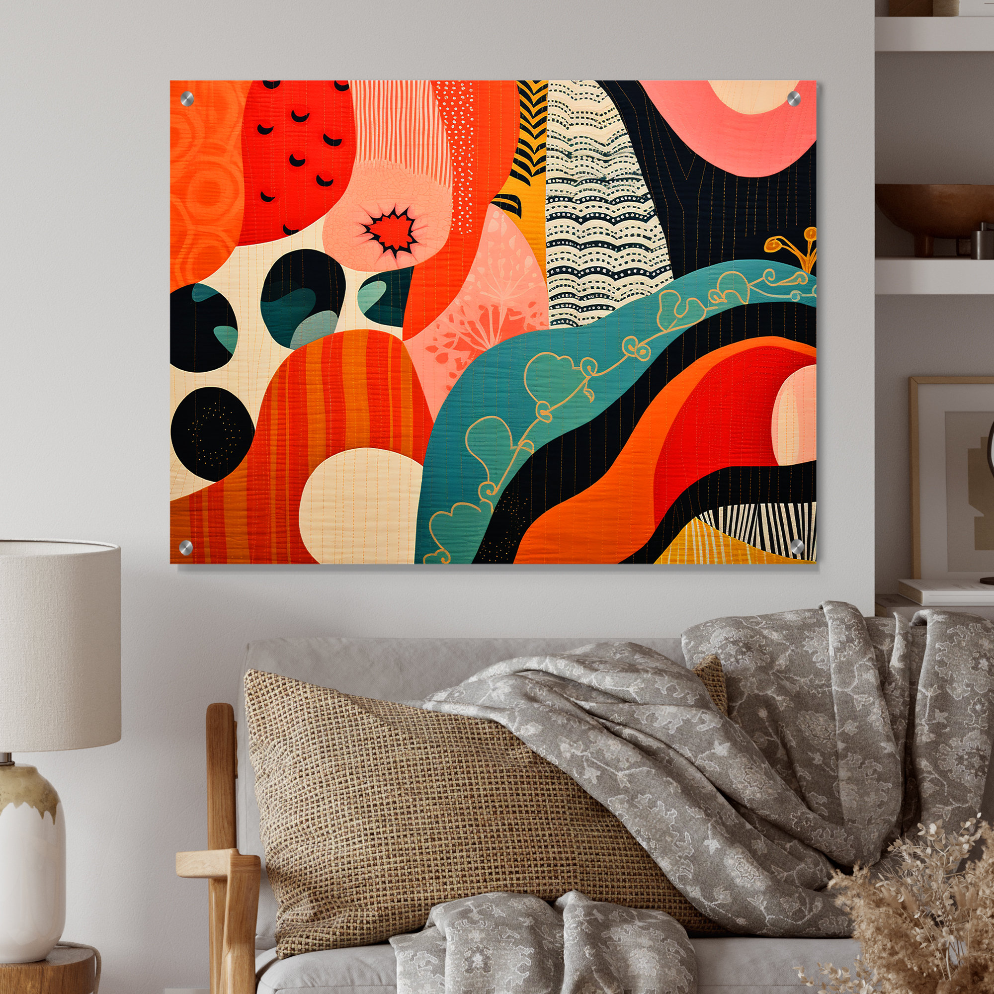 Design Art Mid Century Vintage Textiles II - Abstract Midcentury ...