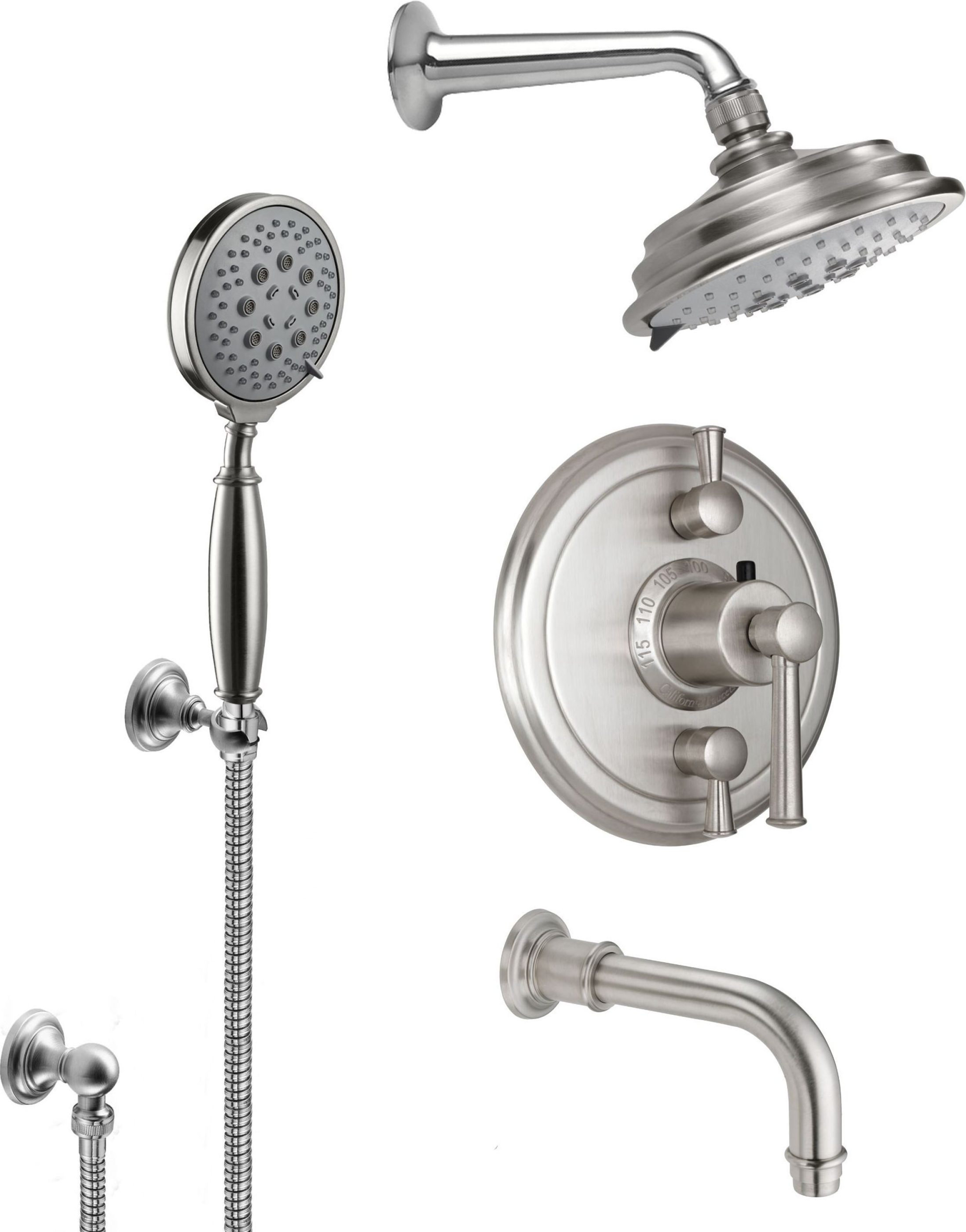 California Faucets Miramar 1.8 GPM Styletherm 0.5" Thermostatic Shower ...