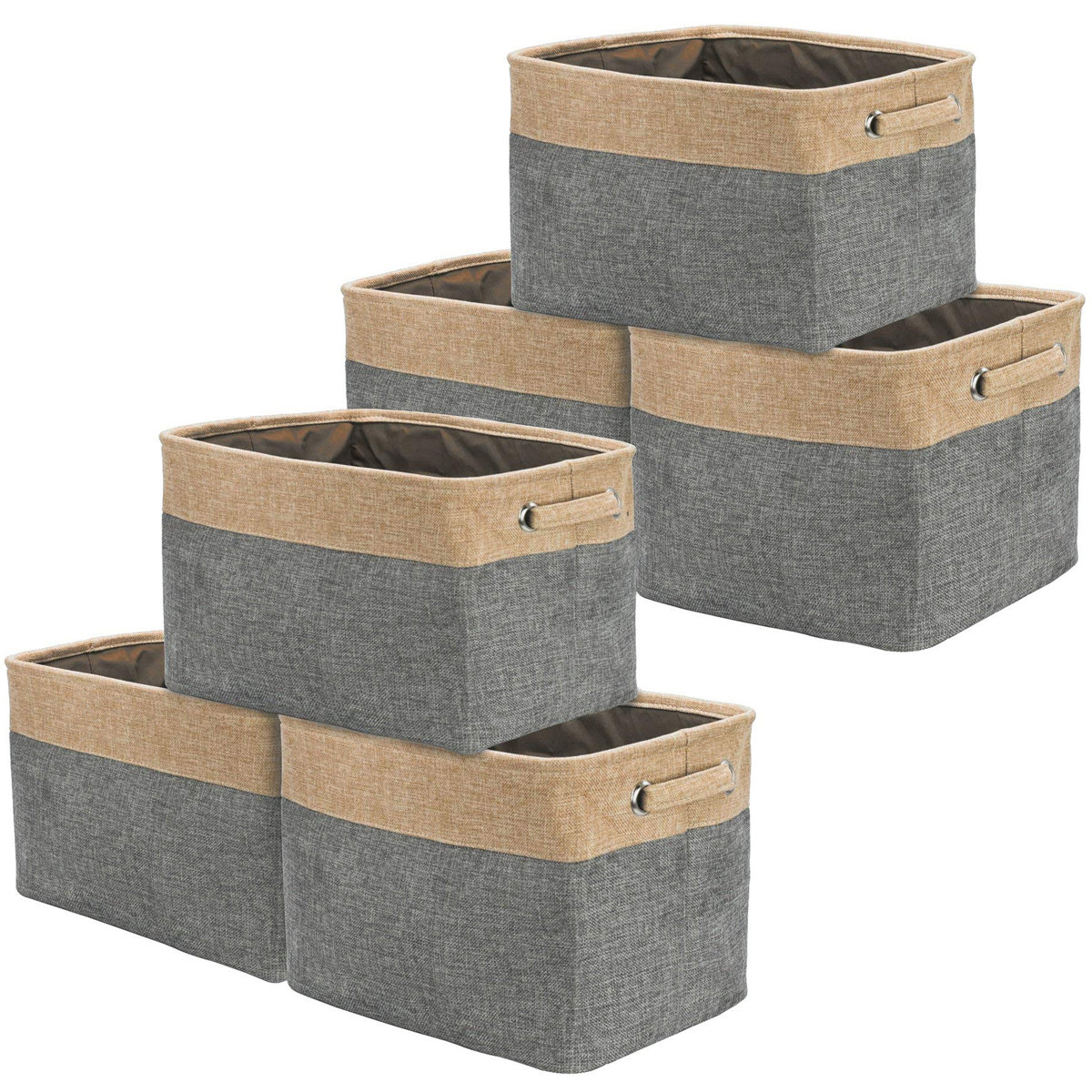 Sorbus Fabric Storage Bins for Shelves 15" Sturdy Collapsible Storage ...