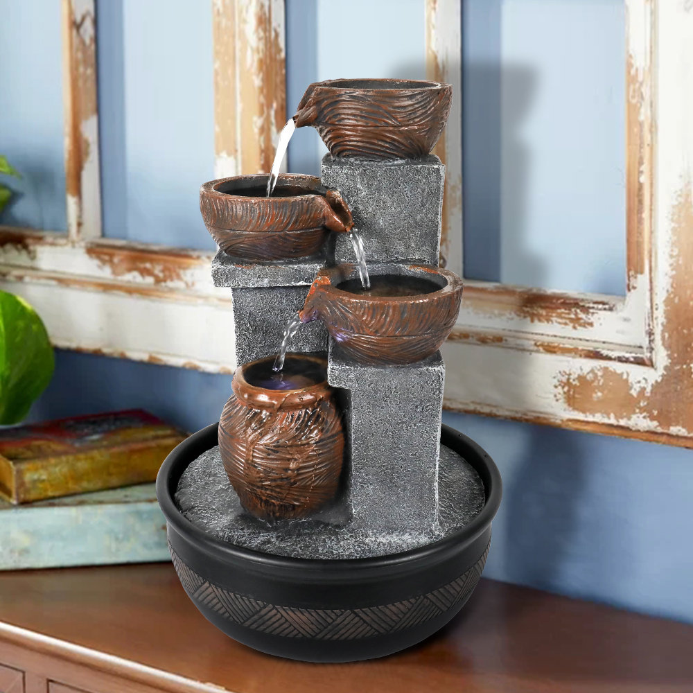 Dakota Fields Tabletop Water Fountain Indoor Waterfalls Fountains with ...