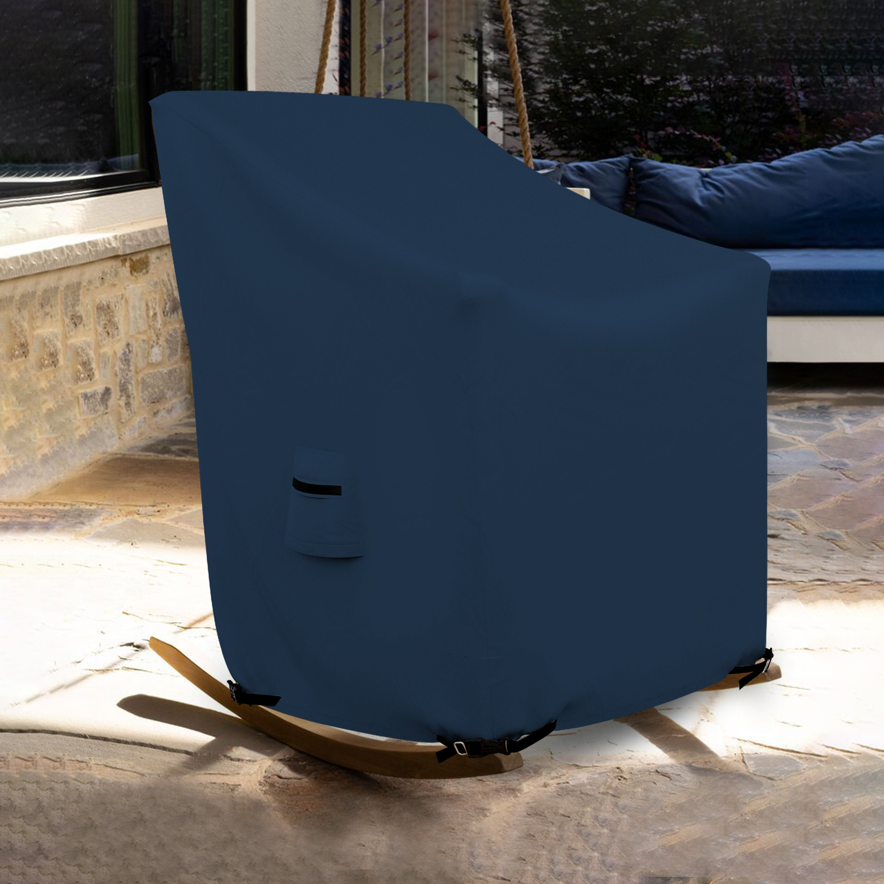 Latitude Run® Heavy-Duty Outdoor Rocking Chair Cover, UV Resistant ...