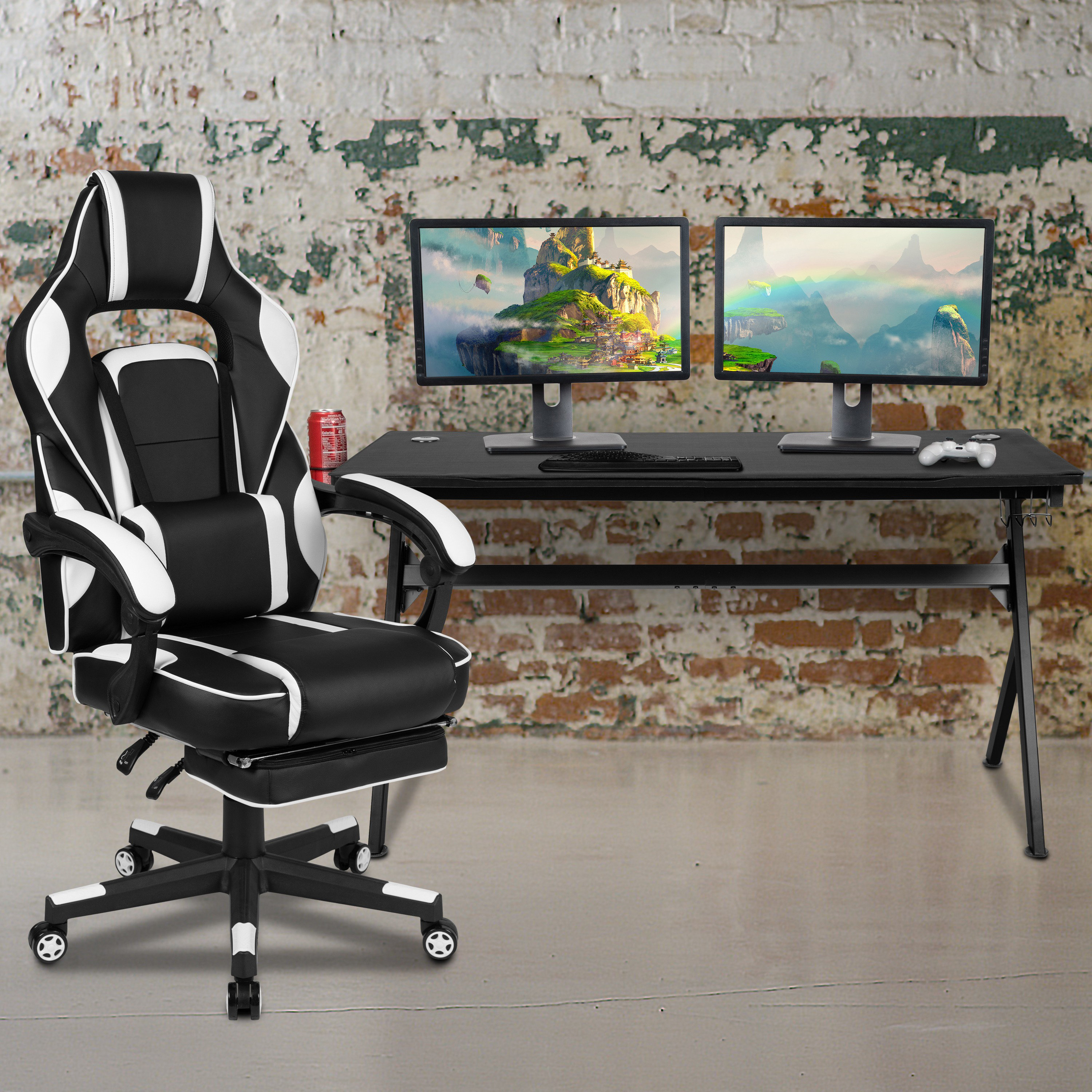 Ebern Designs Bridesdale Gaming Desk and Chair Set | Wayfair