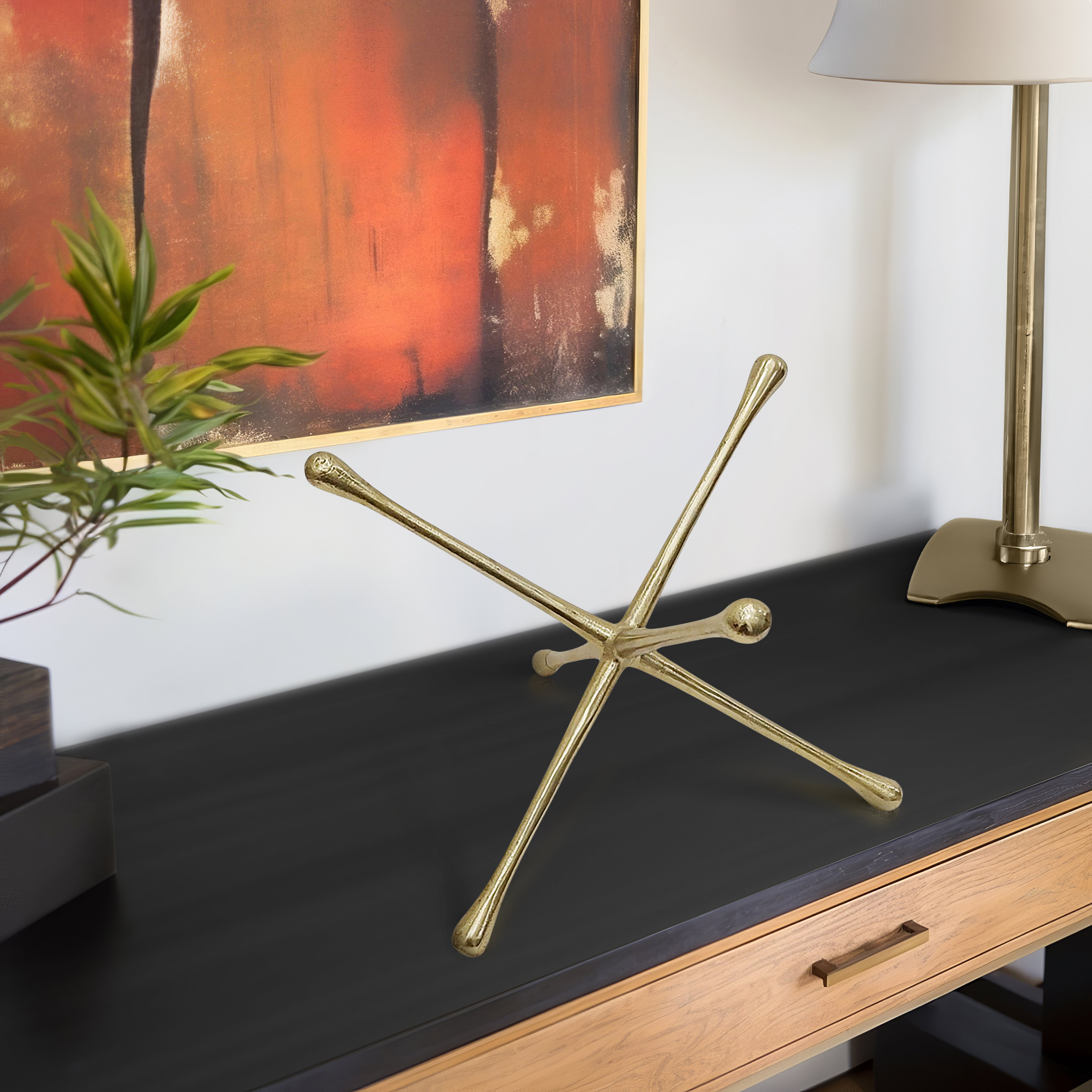 Wrought Studio 18"H Metal Solid Color Geometric Decorative Jack - 18" x ...