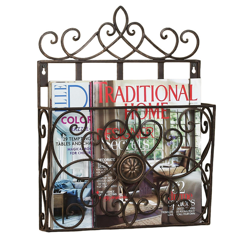 Alcott Hill® Wall Magazine Rack Antique Bronze | Wayfair