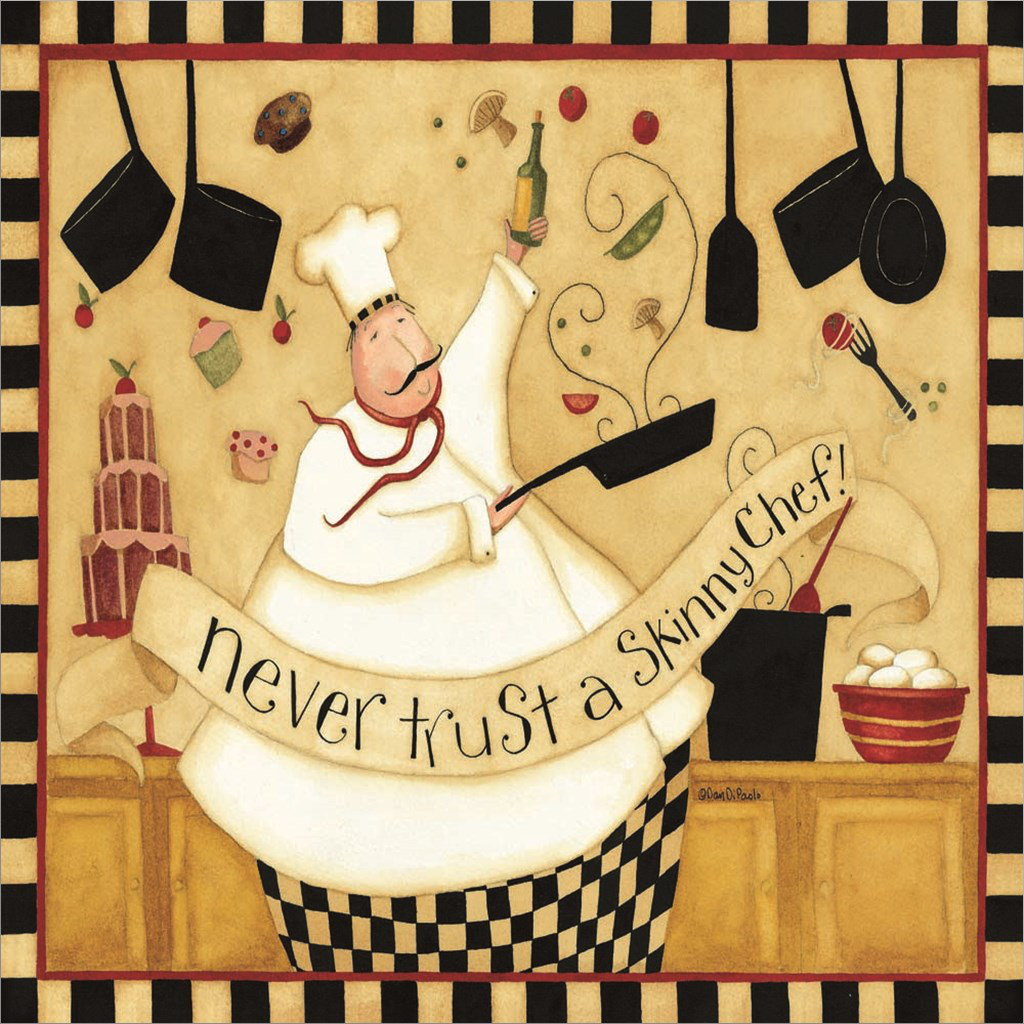 Fleur De Lis Living " Skinny Chef " by Dan Dipaolo Painting Print | Wayfair