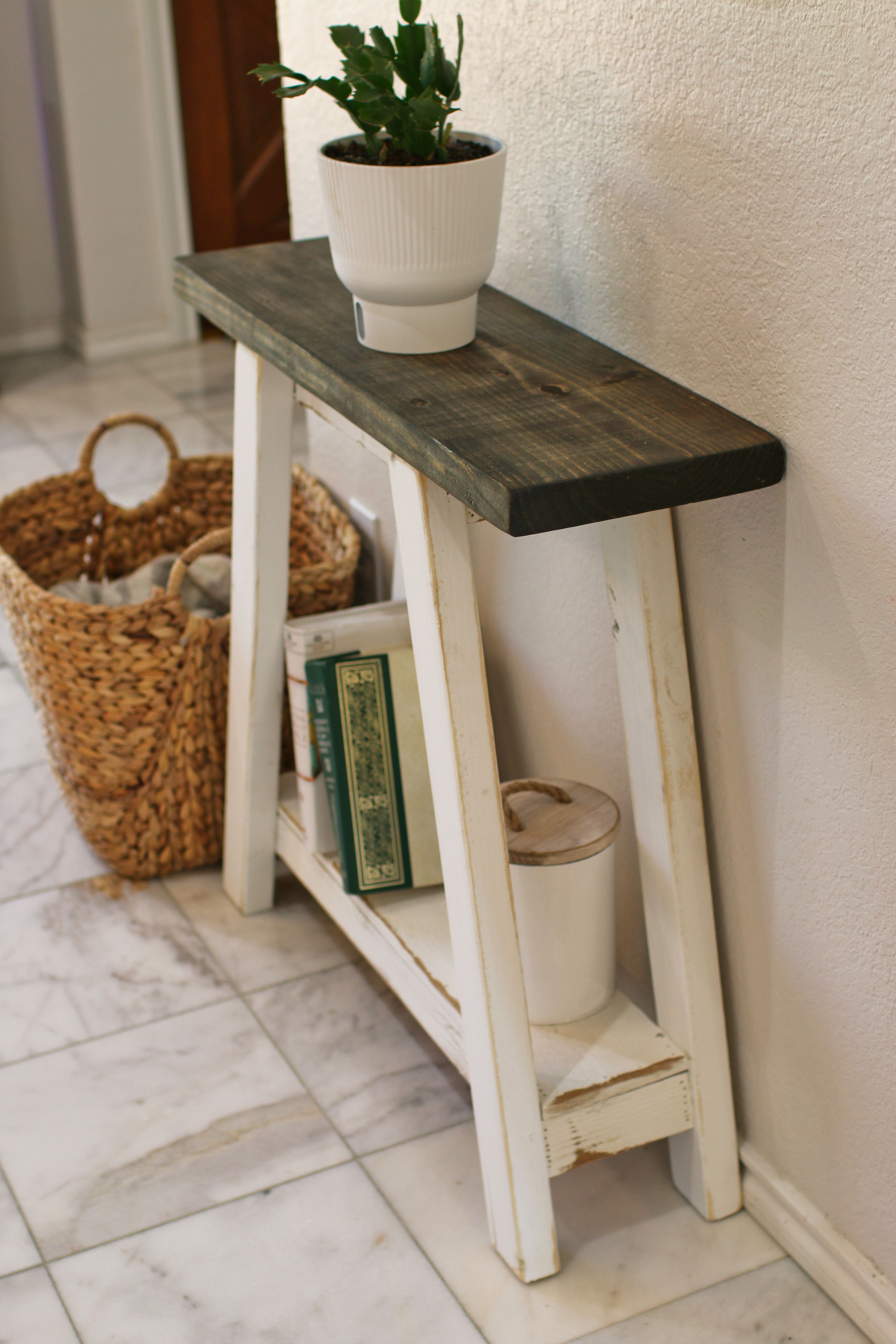 Gracie Oaks Butcher Top A-frame Console | Wayfair
