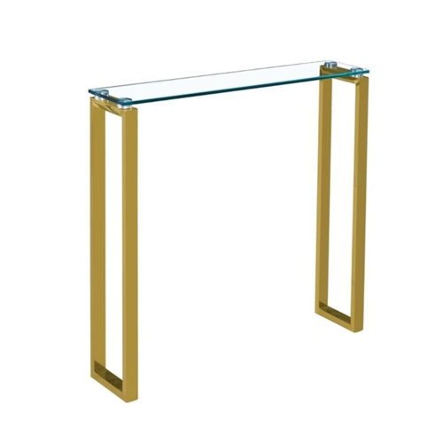 Wrought Studio Berlind Glass Top Console Table & Reviews | Wayfair