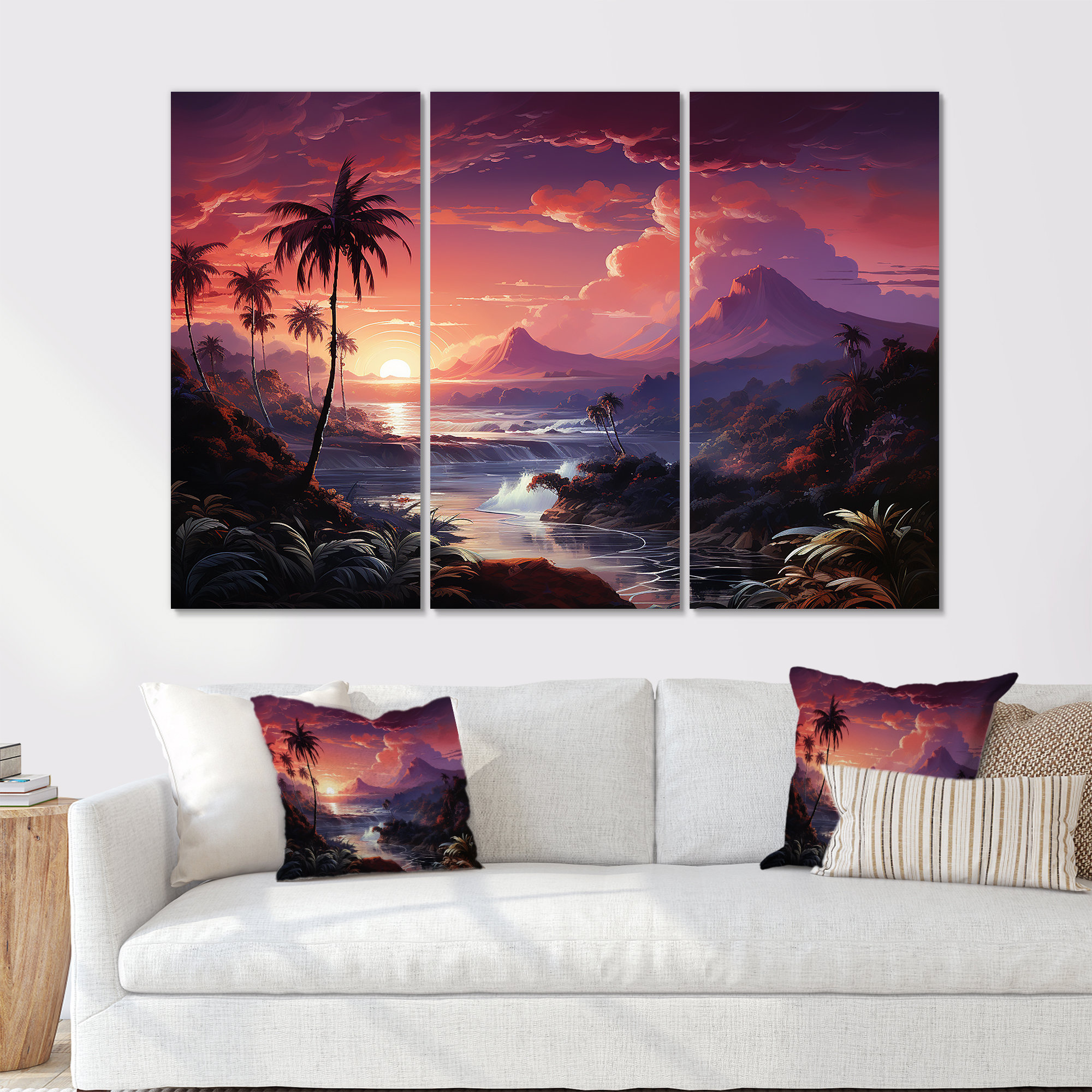 Bay Isle Home™ Abstract Hawaii Palm Tree Sunset I - Palms & Palm Trees ...