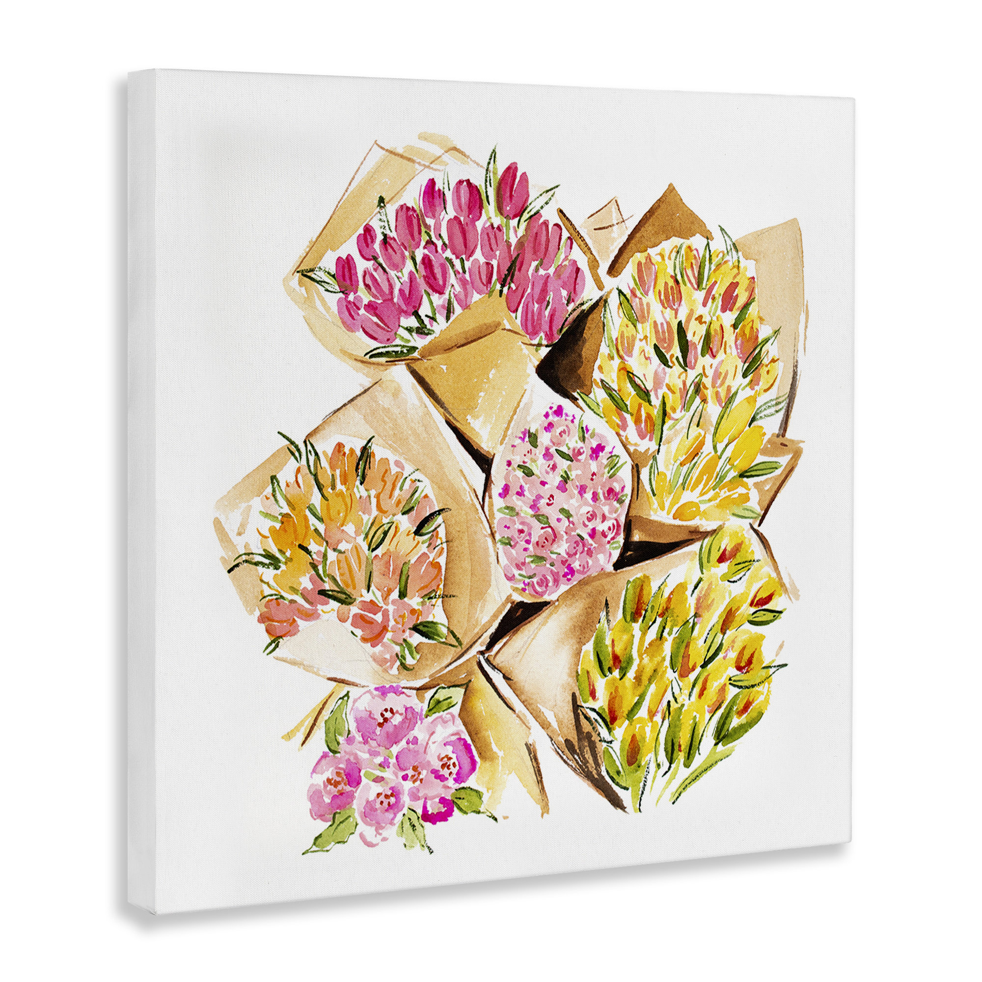 Winston Porter Bundle of Bouquets Canvas Wall Art by Enya Todd | Wayfair