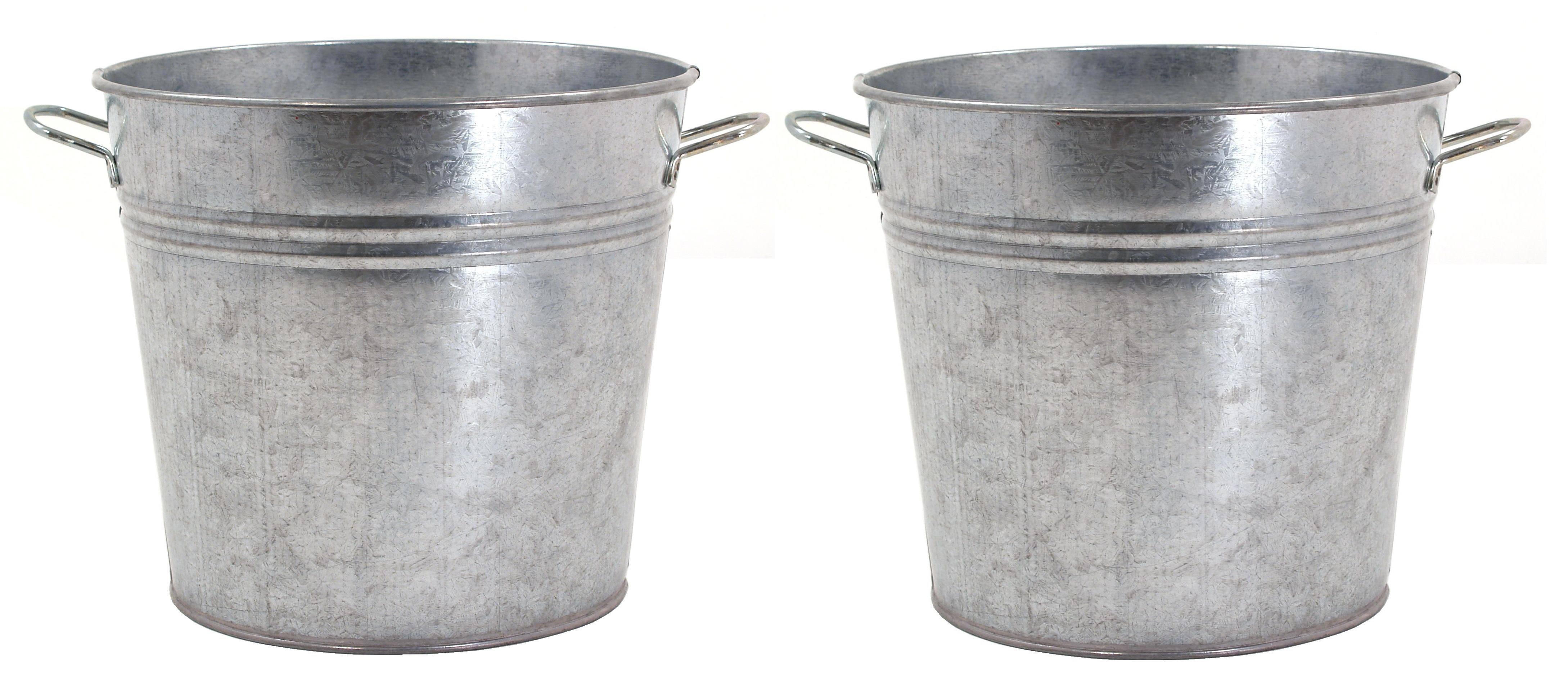 Gracie Oaks Galvanized Steel French Planter-pail - Wayfair Canada