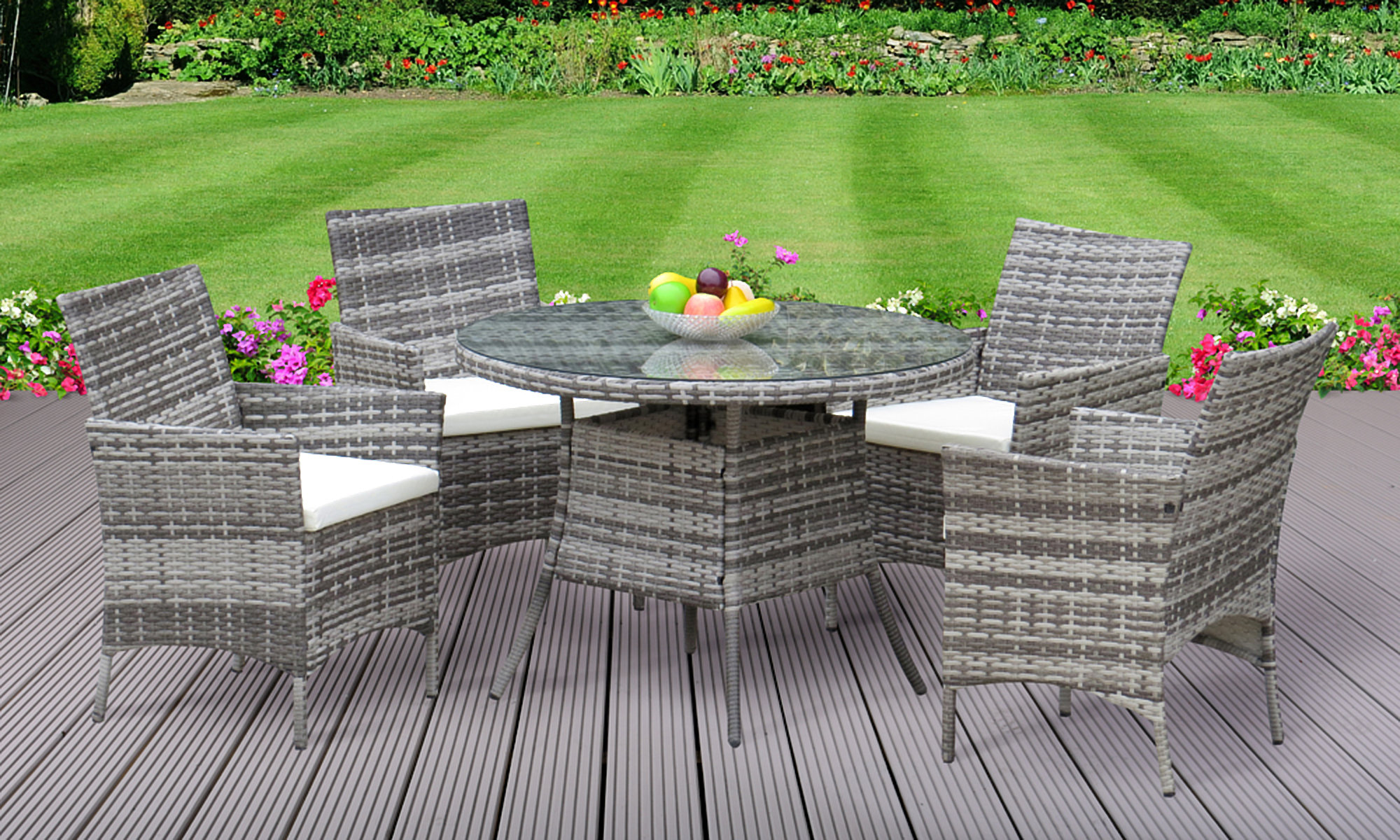 Sol 27 Outdoor Ballast 4 Seater Dining Set with Cushions & Reviews ...