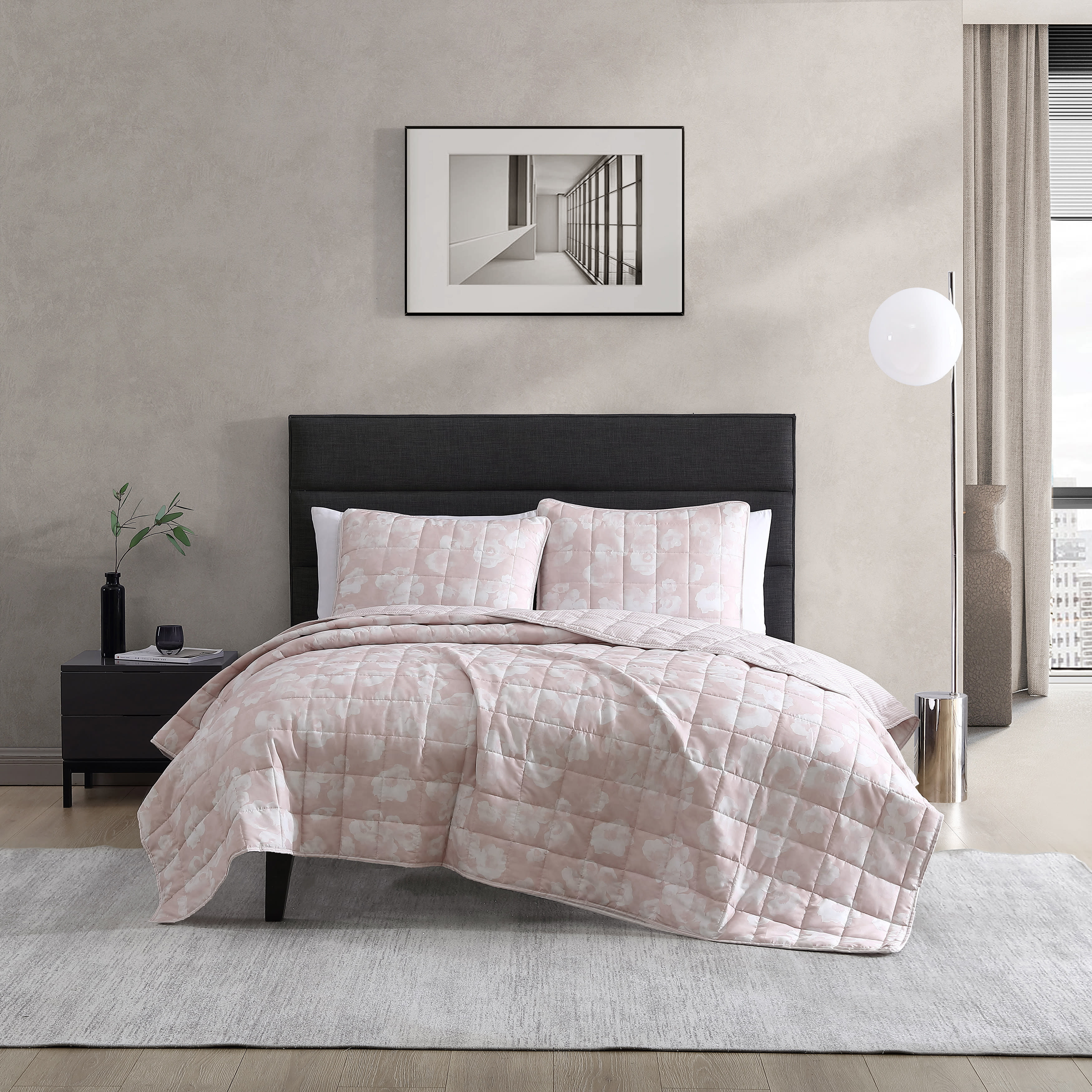 Kenneth Cole Madison Floral Pink Quilt Set - Wayfair Canada