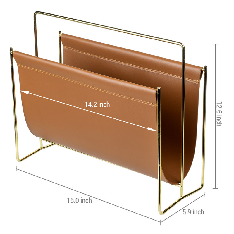 Ebern Designs Modern Standing Magazine Rack Holder & Reviews | Wayfair