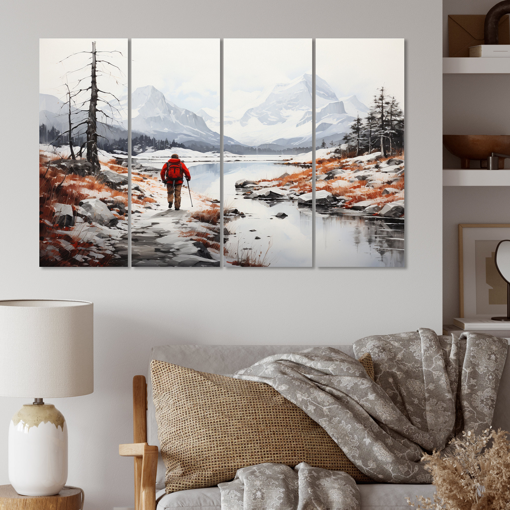 Design Art Alaska Arctic Hike II - Winter Landscape Wall Art Print - 4 ...