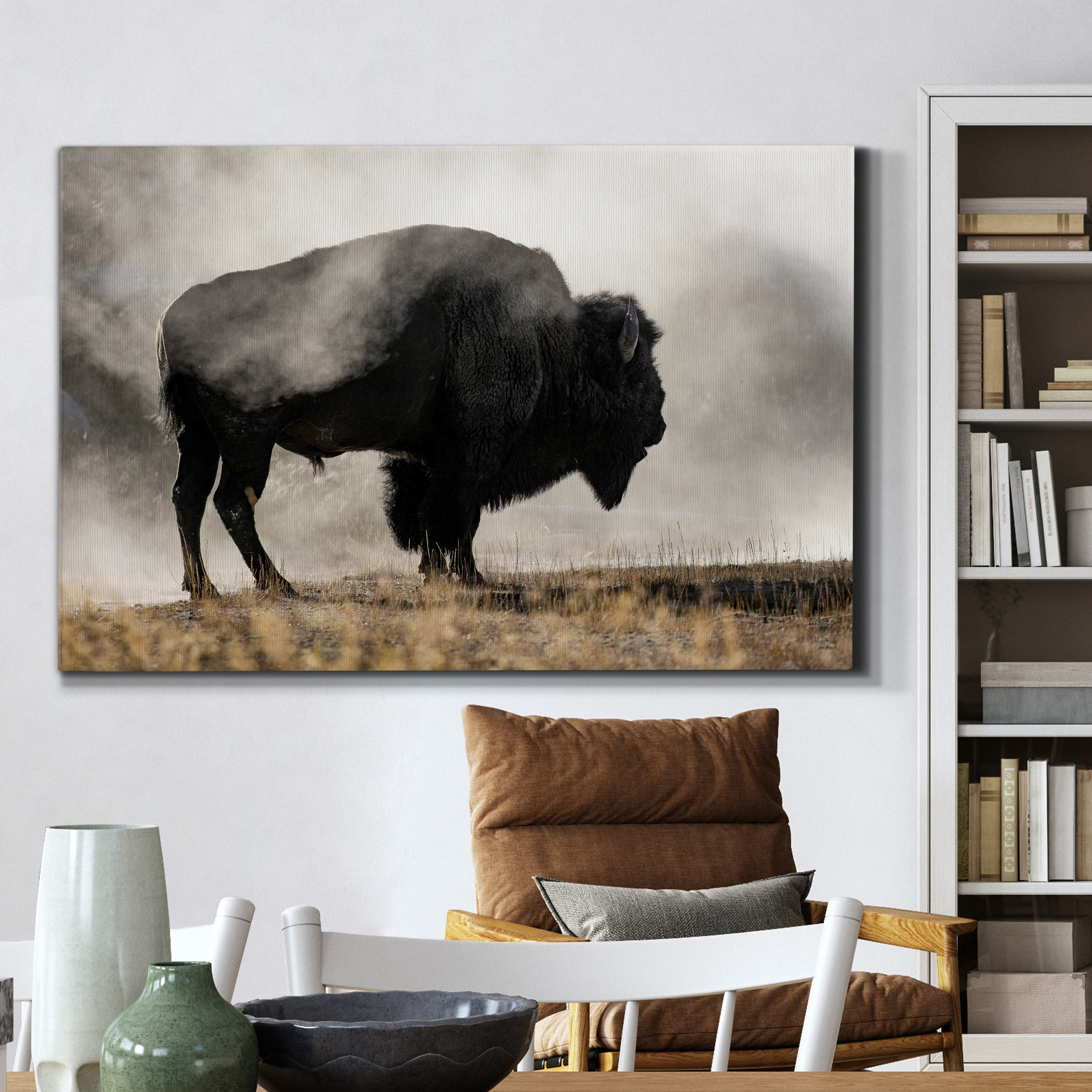 Union Rustic Geyser Basin - Wrapped Canvas Photograph Print | Wayfair