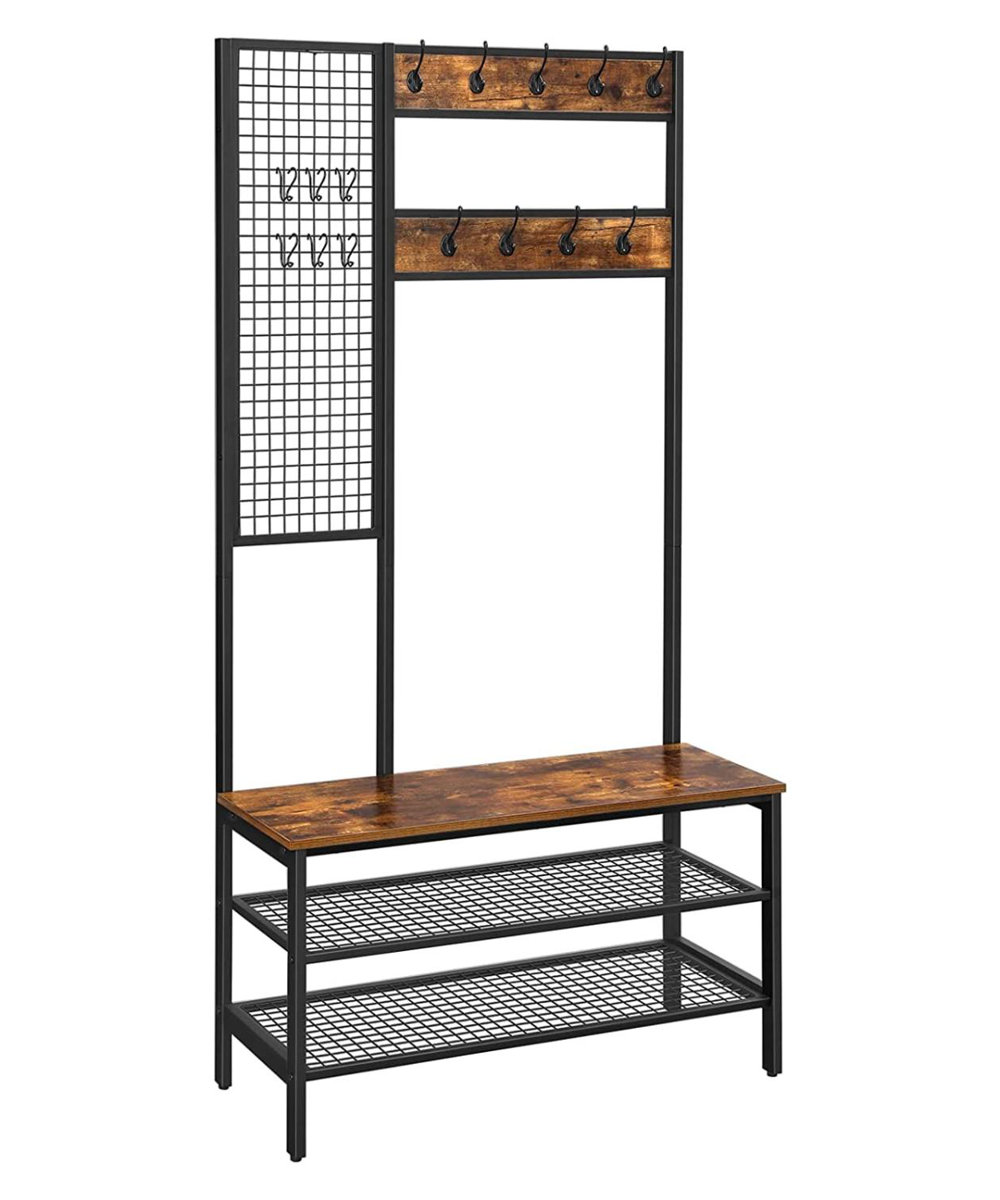 17 Stories Borman Hall Tree with Bench and Shoe Storage & Reviews ...