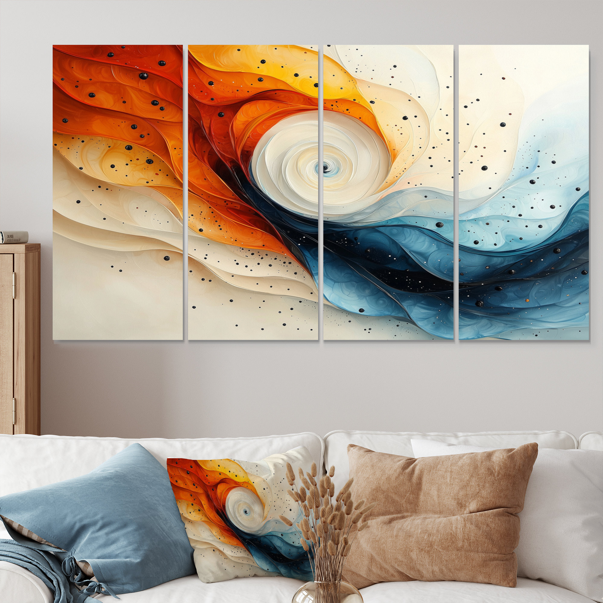 Design Art Silent Burst Spiral Of Ink III - Abstract Spirals Wall Art ...