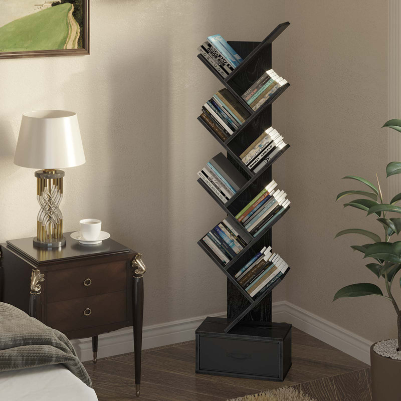 Millwood Pines Todi Geometric Storage Bookcase & Reviews | Wayfair