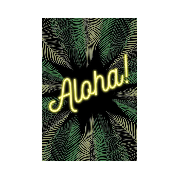 Bay Isle Home Neon Aloha! Hawaiian Design With Palm Trees by Design ...