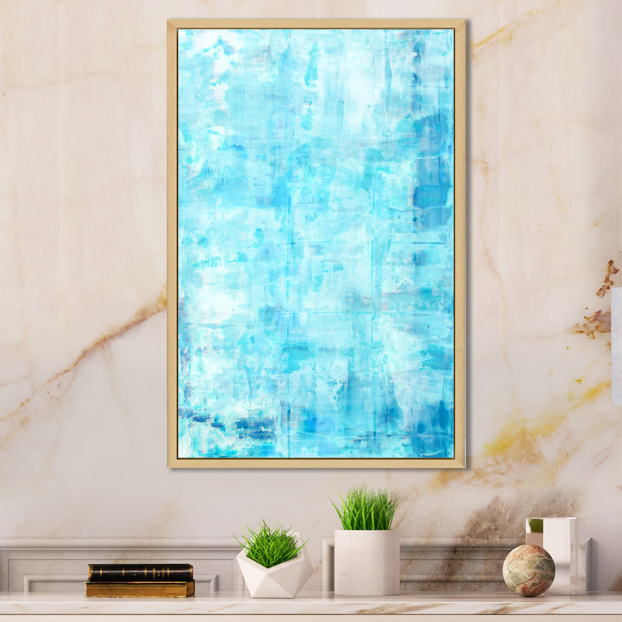 Highland Dunes Blue Abstract Art Painting II " Blue Abstract Art ...