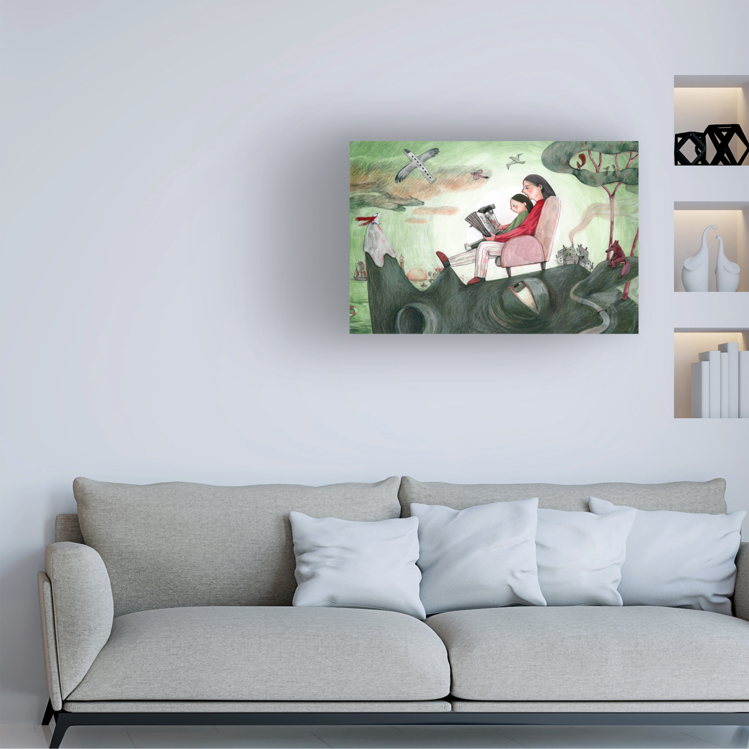 Trademark Fine Art Georgiana Chitac Reading Together Canvas Art | Wayfair