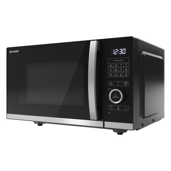 Ebern Designs 23L 900W Jog Dial Flatbed Microwave with Grill Black ...
