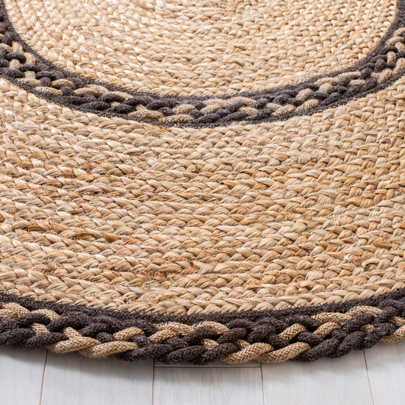 Beachcrest Home™ Baldemar Oval Handmade Brown/Natural Area Rug ...