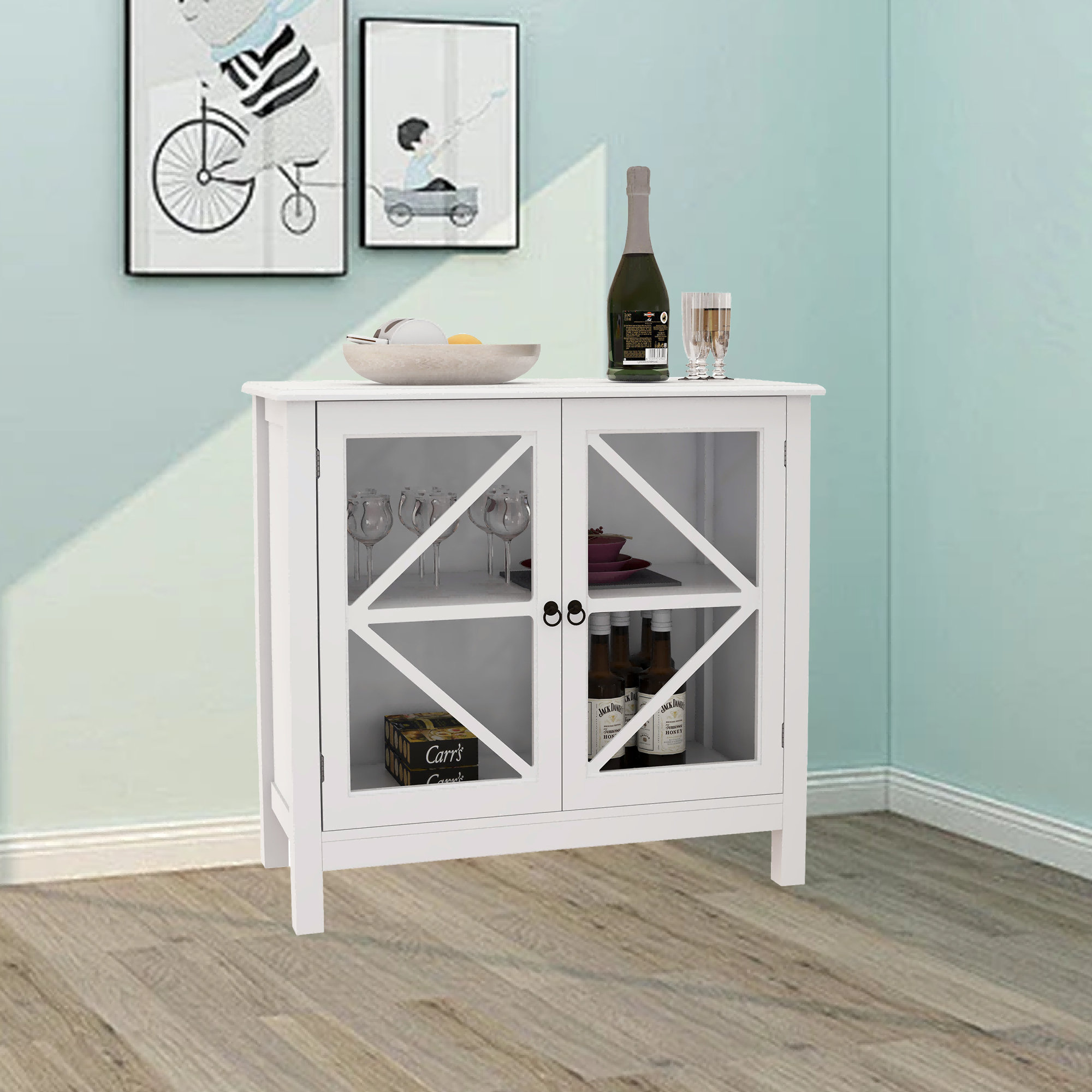 Lark Manor™ Kitchen Cabinet-white | Wayfair