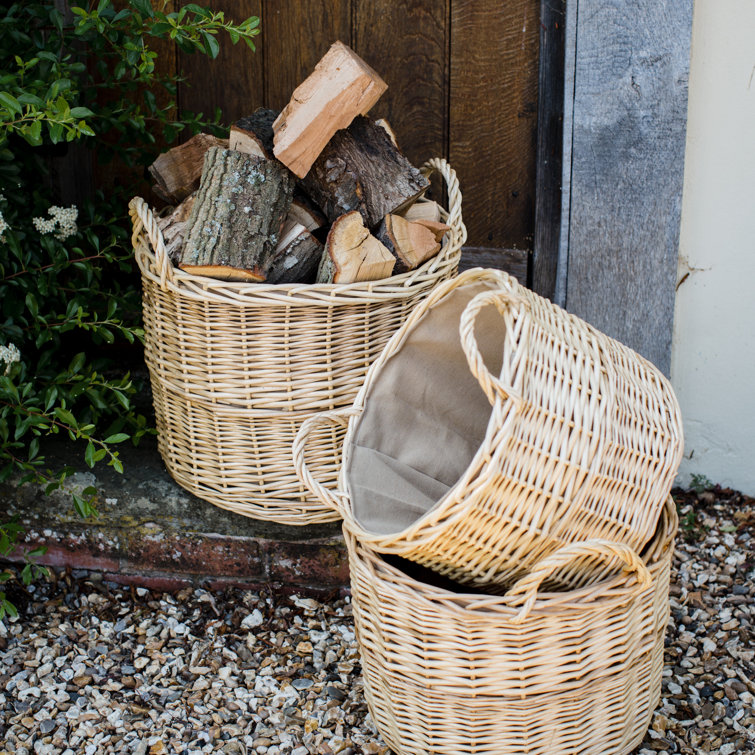 Bay Isle Home Millerstown Wicker Log Carrier | Wayfair.co.uk