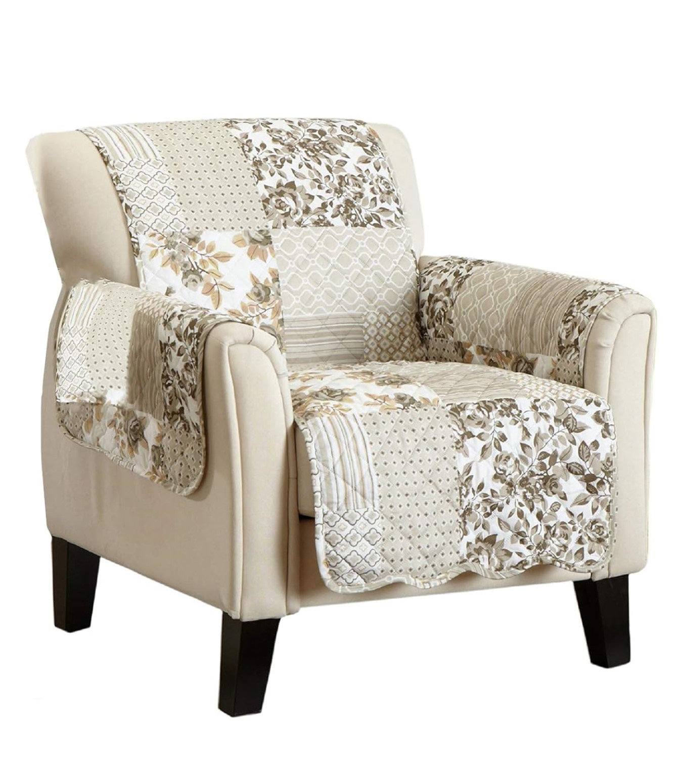 Red Barrel Studio Scalloped Printed Furniture Protector Stain Resistant ...