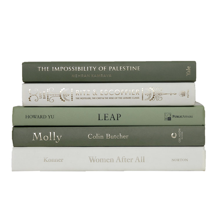 Booth & Williams Modern Ivy Cream Book Stack, S/5 & Reviews | Perigold