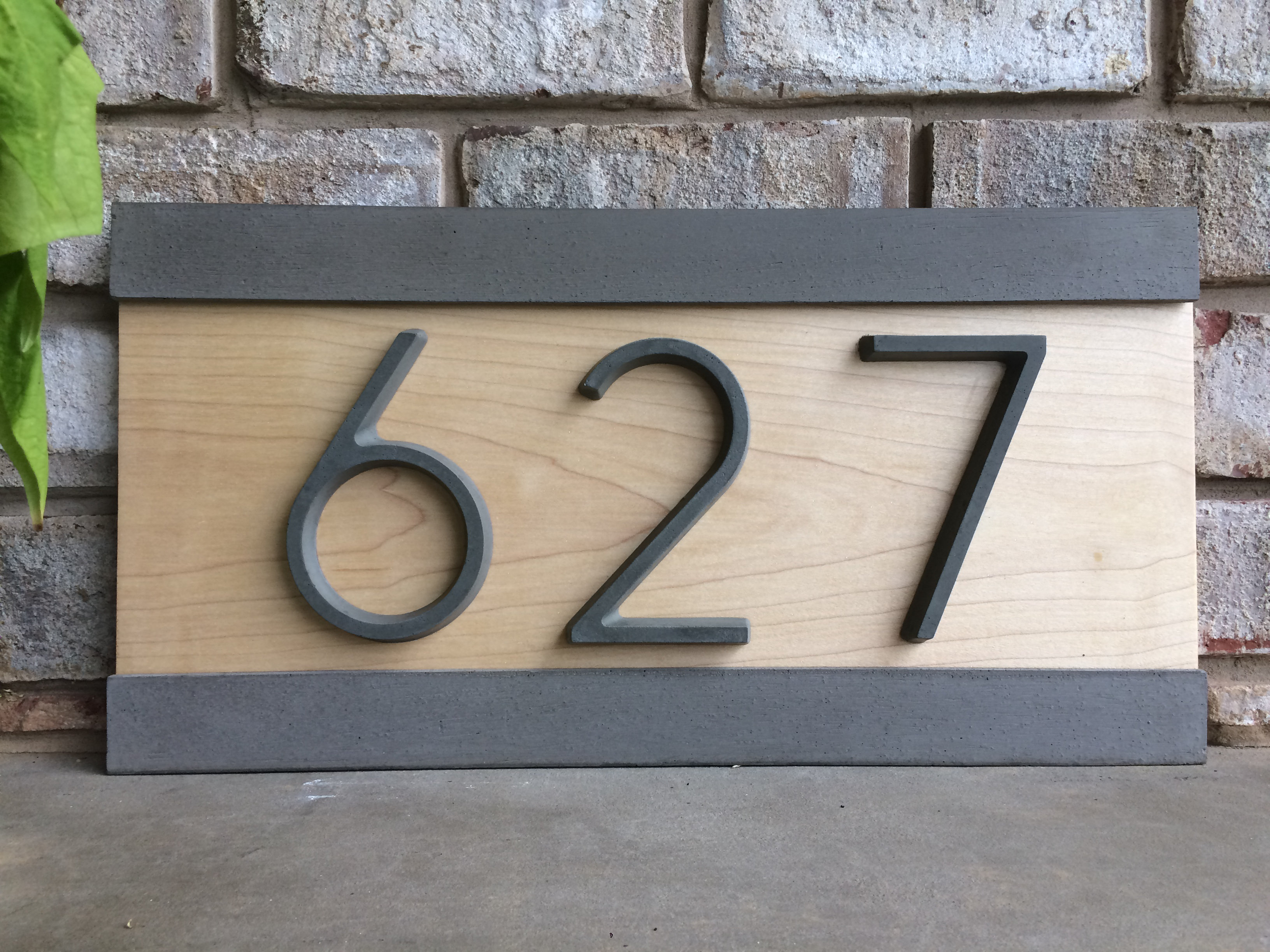 Urban Concrete Design Modern Wall Address Plaque & Reviews - Wayfair Canada